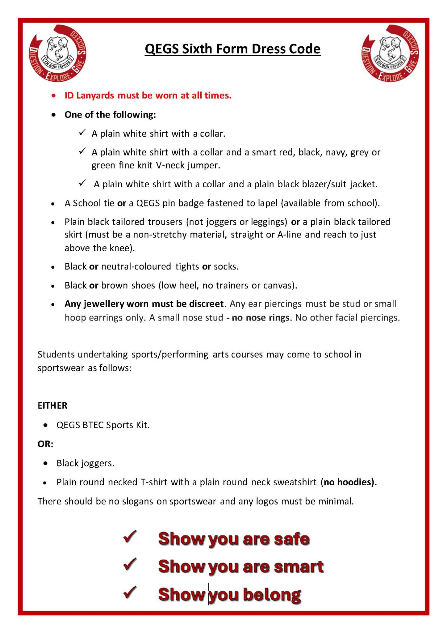 Sixth Form - Queen Elizabeth's Grammar School, Ashbourne Derbyshire