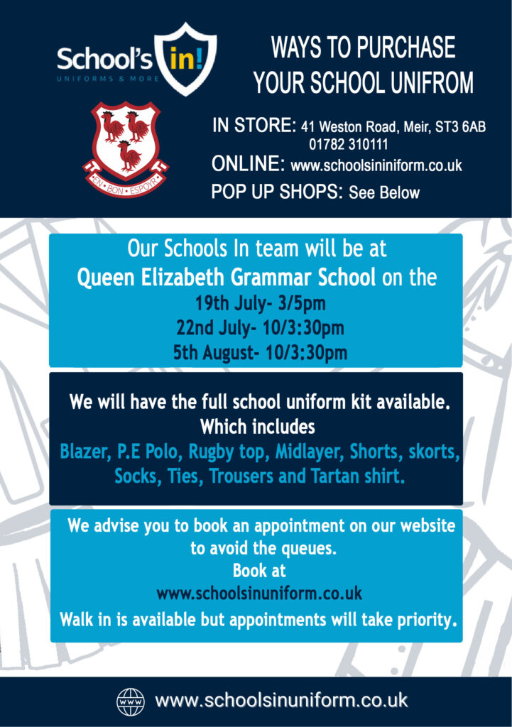 Joining QEGS / Transition - Queen Elizabeth's Grammar School, Ashbourne ...